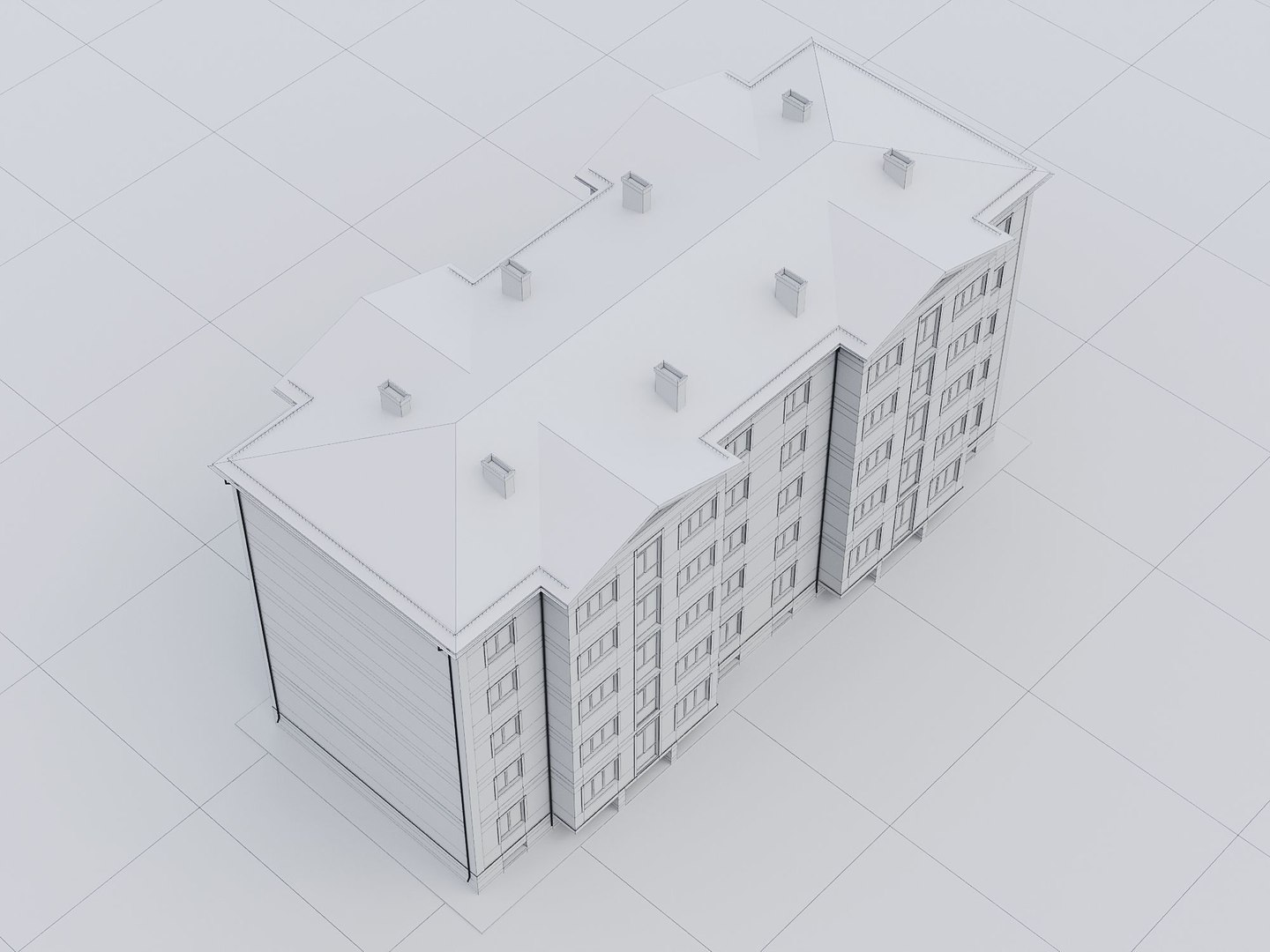 Brick Residential Building 011 3D Model - TurboSquid 2153811