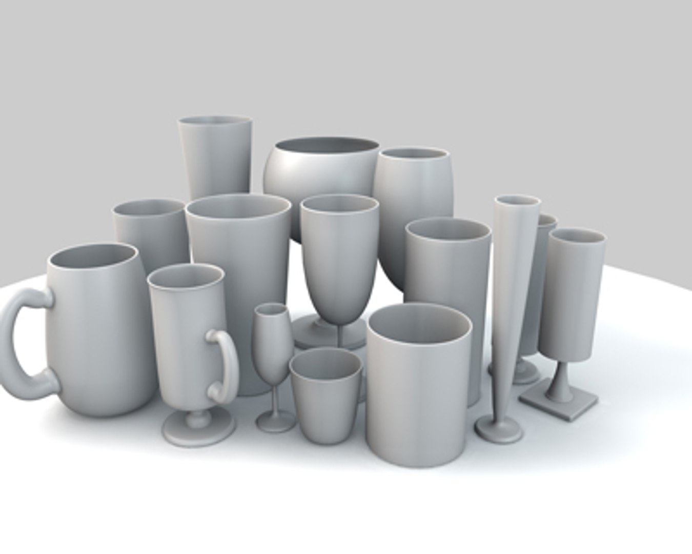 Glassware Pint Glass 3d Model