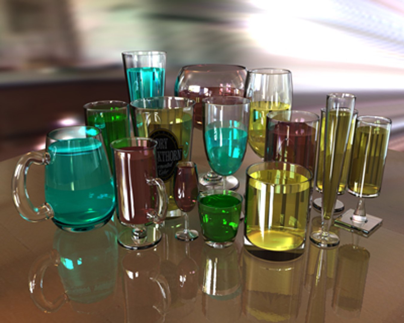 Glassware Pint Glass 3d Model