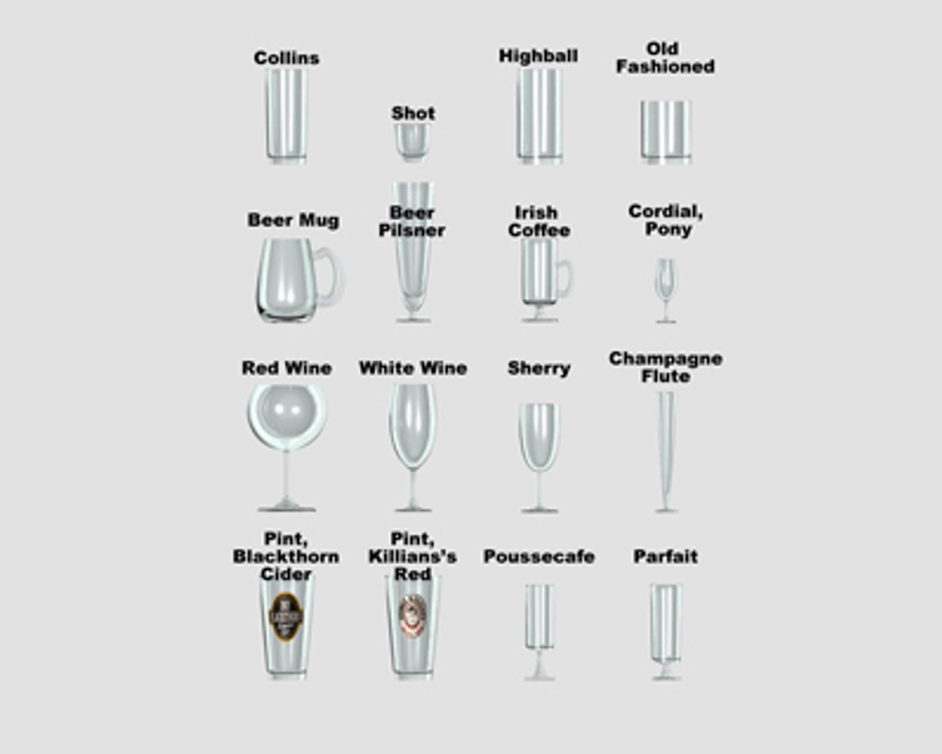 Glassware Pint Glass 3d Model