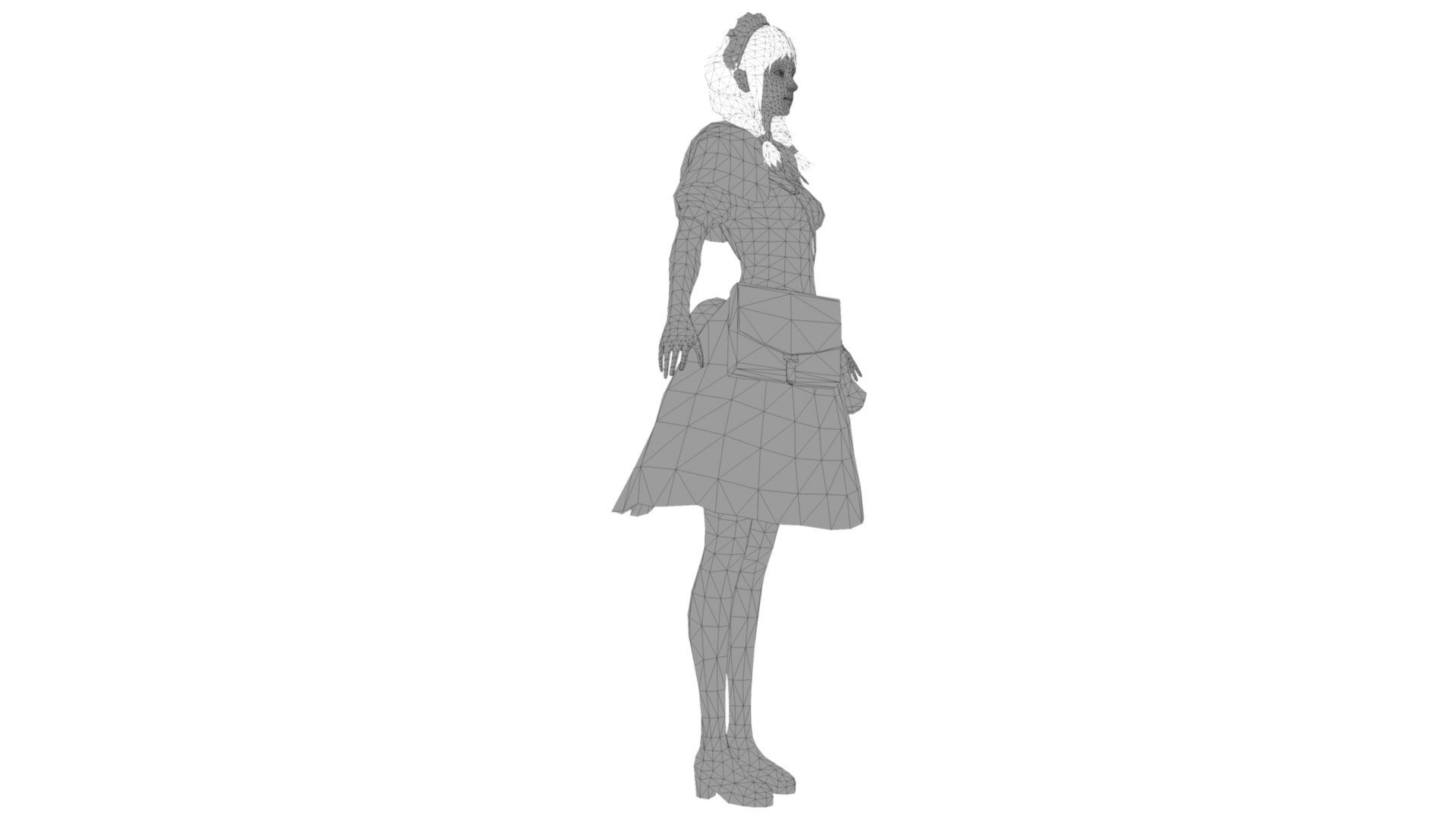 3D High Student school girl Model model - TurboSquid 1857575
