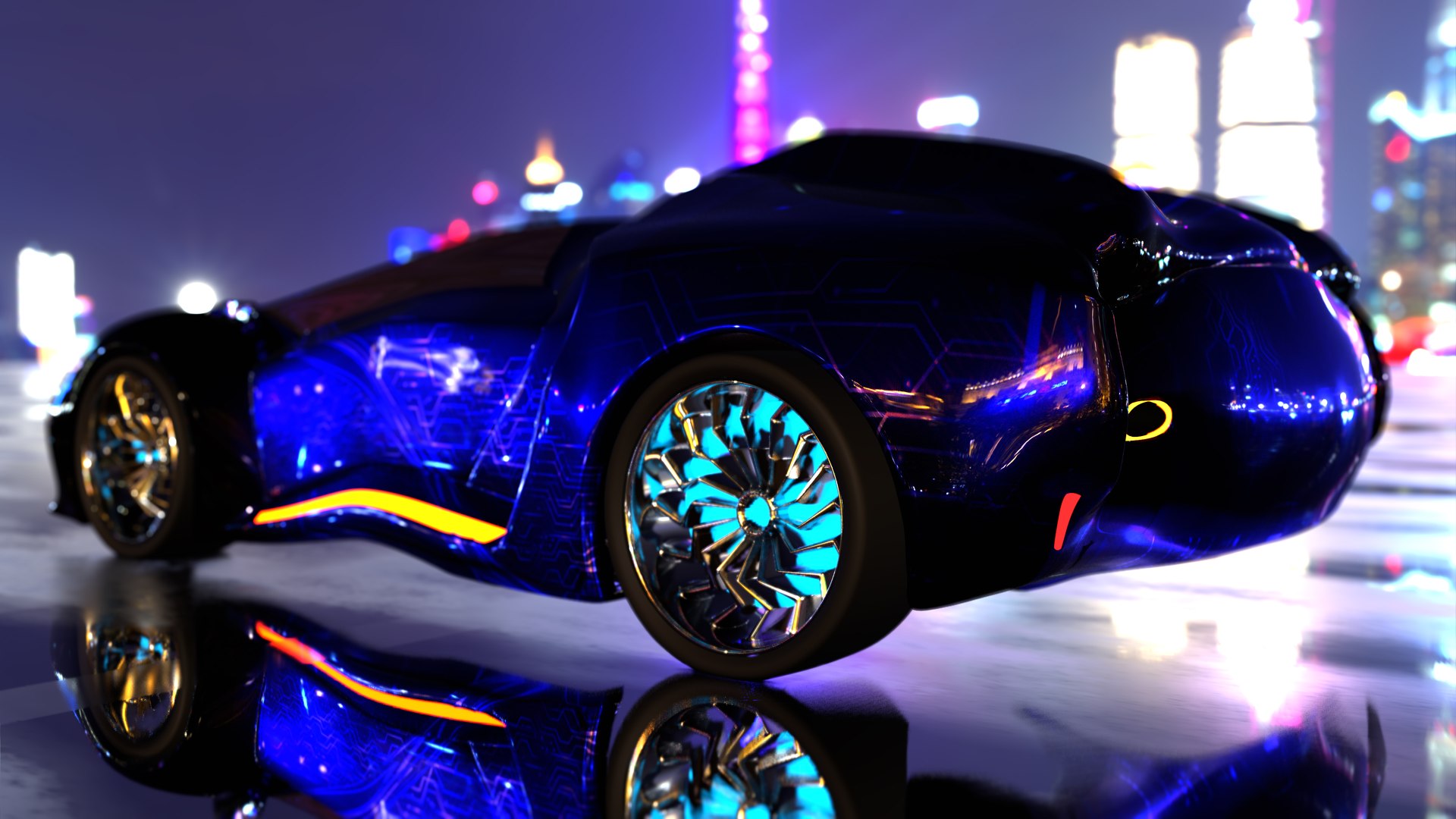 3D Avax - Cyberpunk Car Model - TurboSquid 1582181