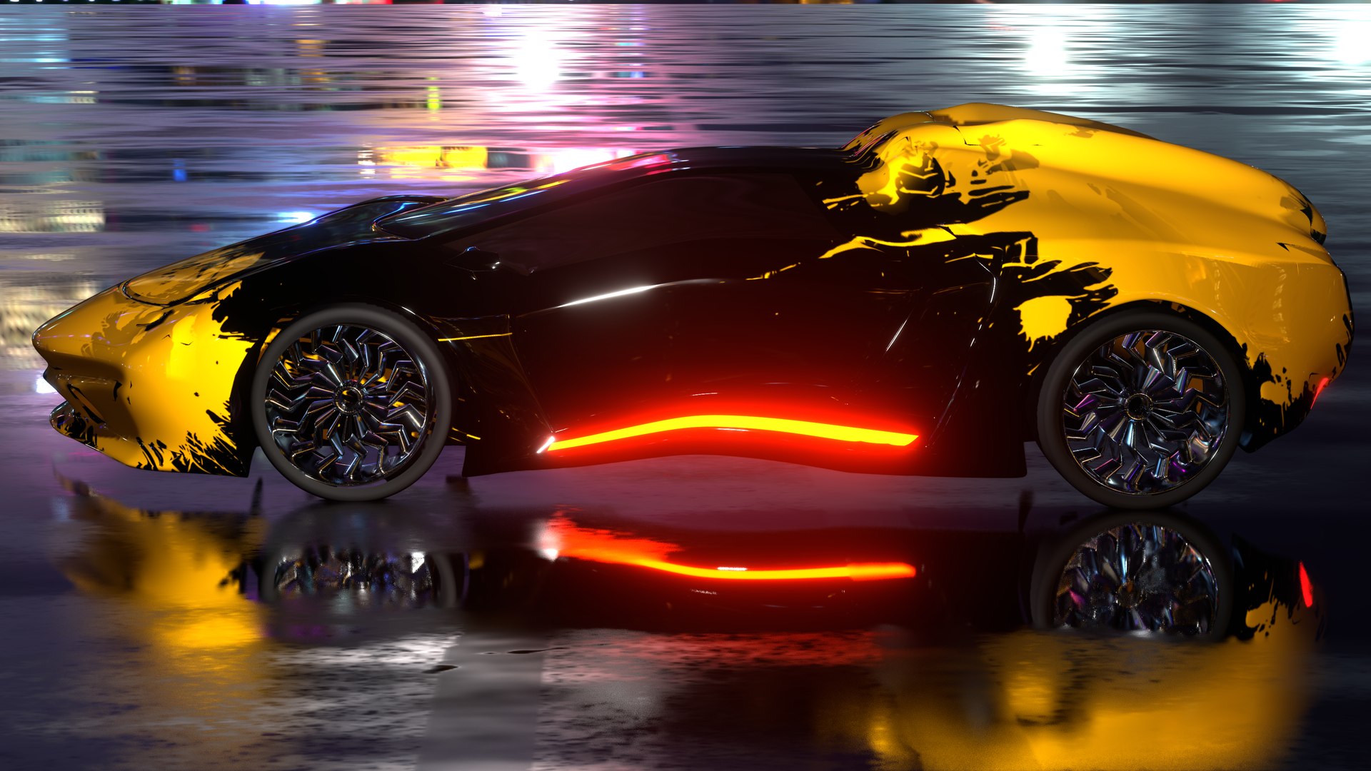 3D Avax - Cyberpunk Car Model - TurboSquid 1582181