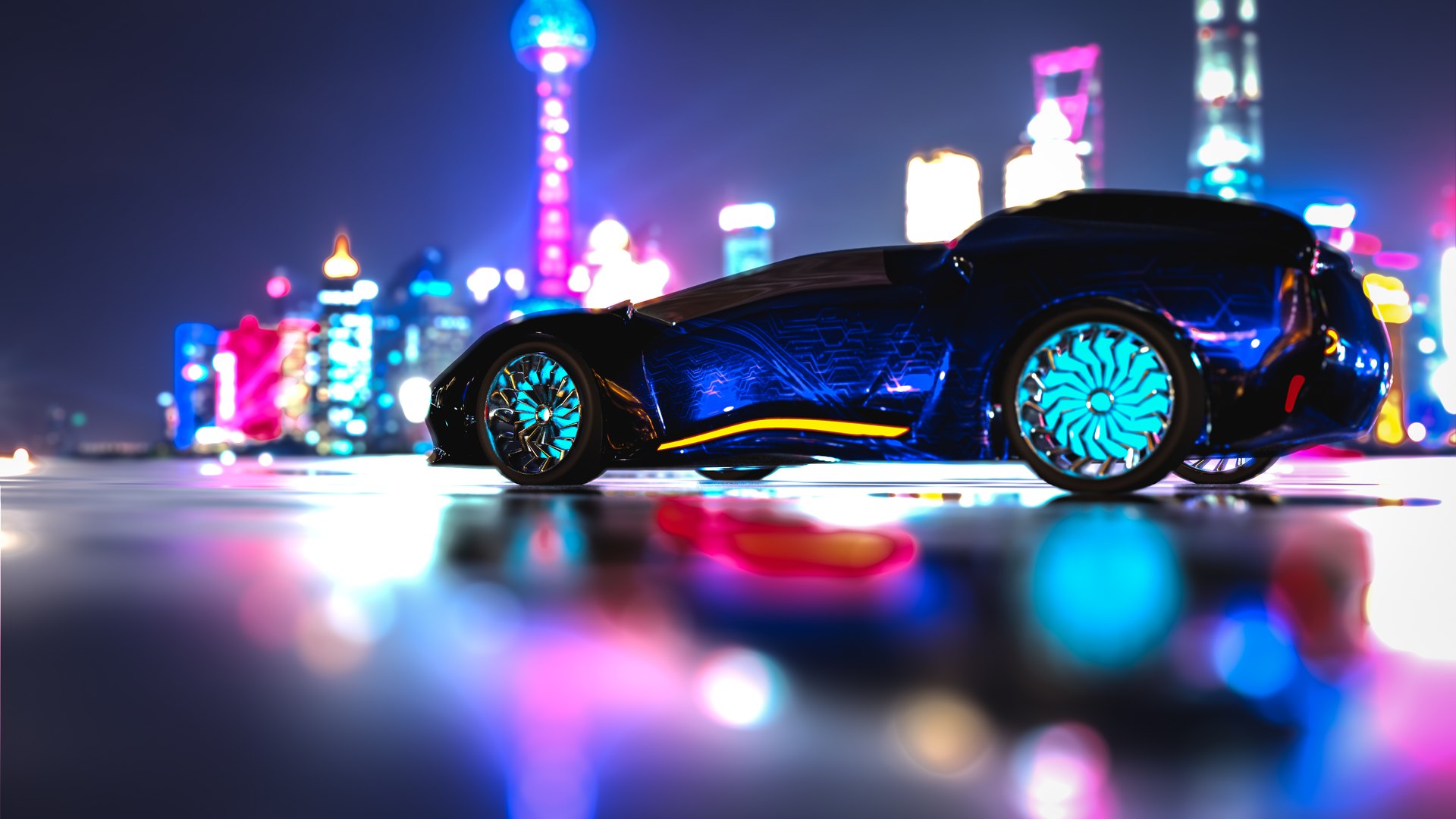 3D Avax - Cyberpunk Car Model - TurboSquid 1582181