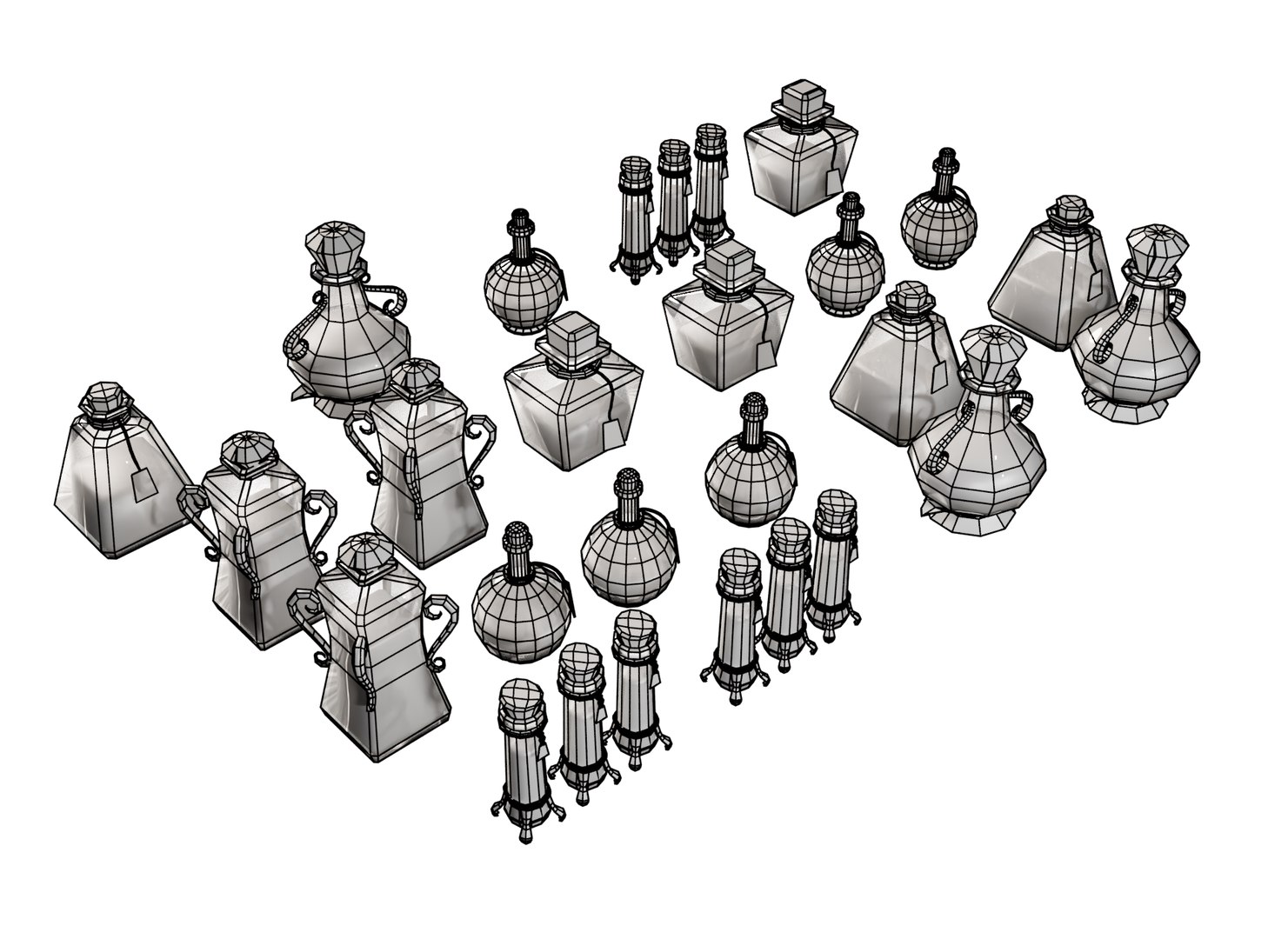 3D Low Poly Potion Bottle Asset - TurboSquid 1973757