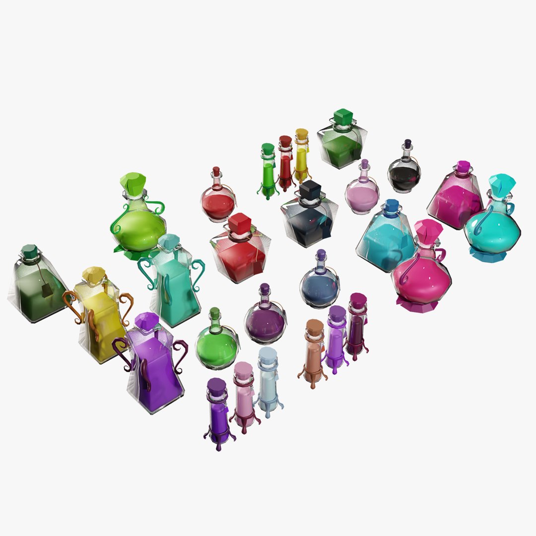 3D Low Poly Potion Bottle Asset - TurboSquid 1973757