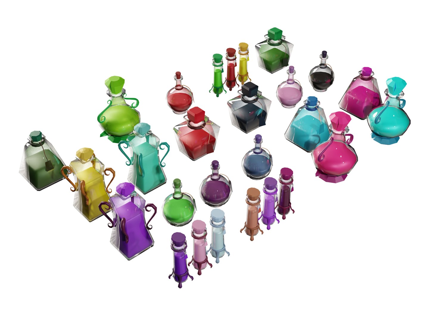 3D Low Poly Potion Bottle Asset - TurboSquid 1973757