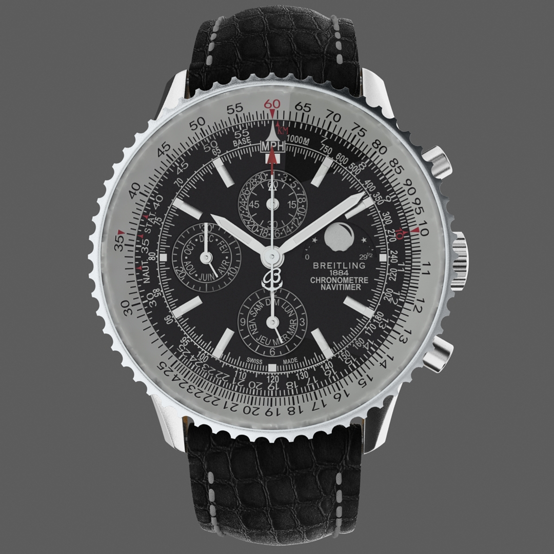 Breitling Navitimer 1461 Modeled 3d Max