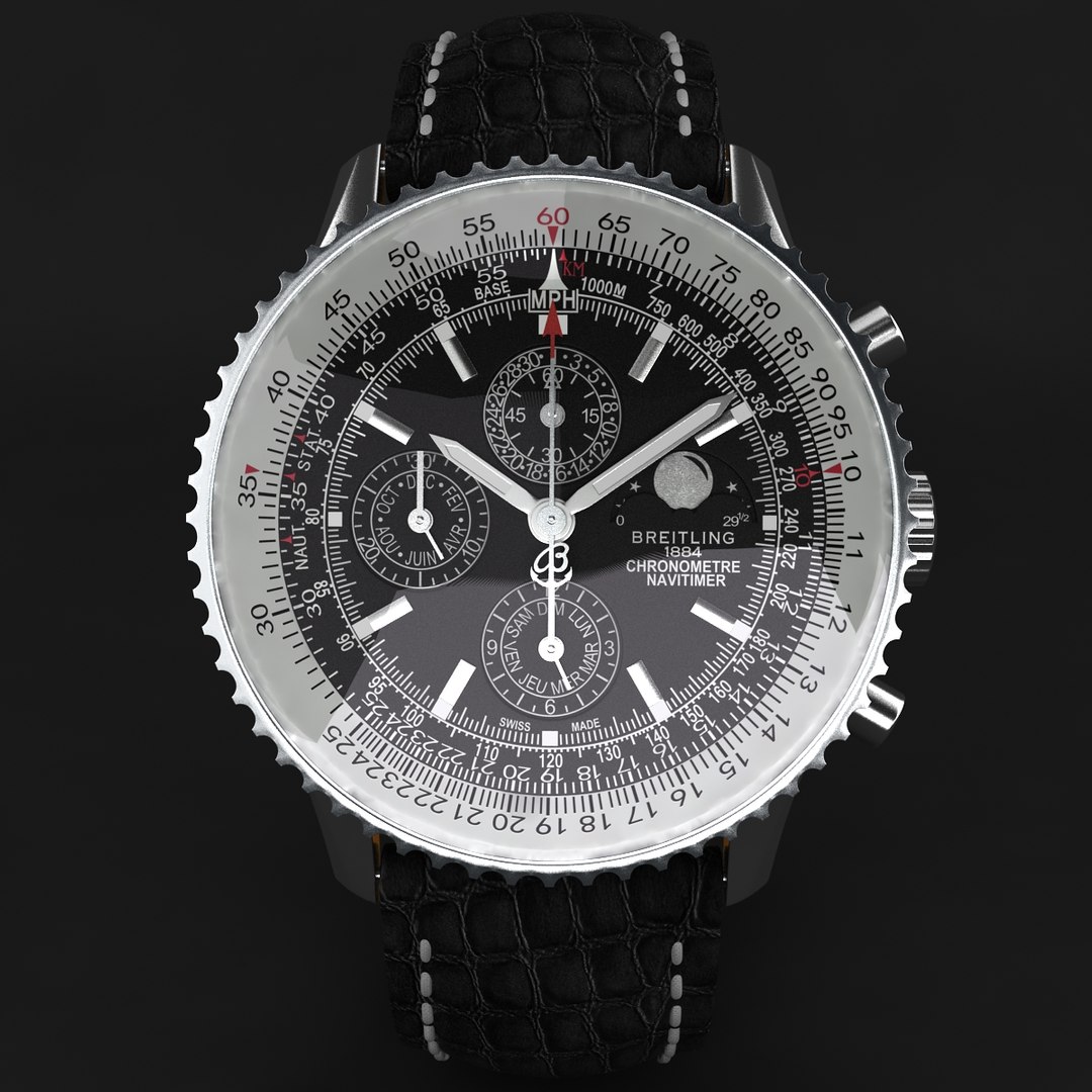 Breitling Navitimer 1461 Modeled 3d Max