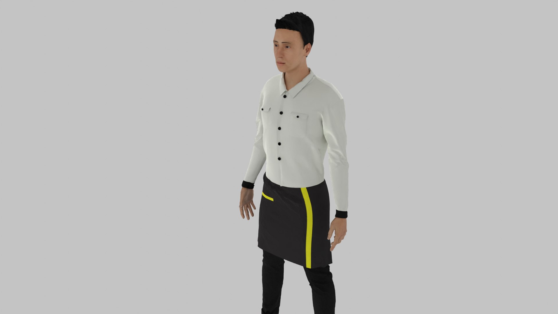 3D Waiter - TurboSquid 1971042