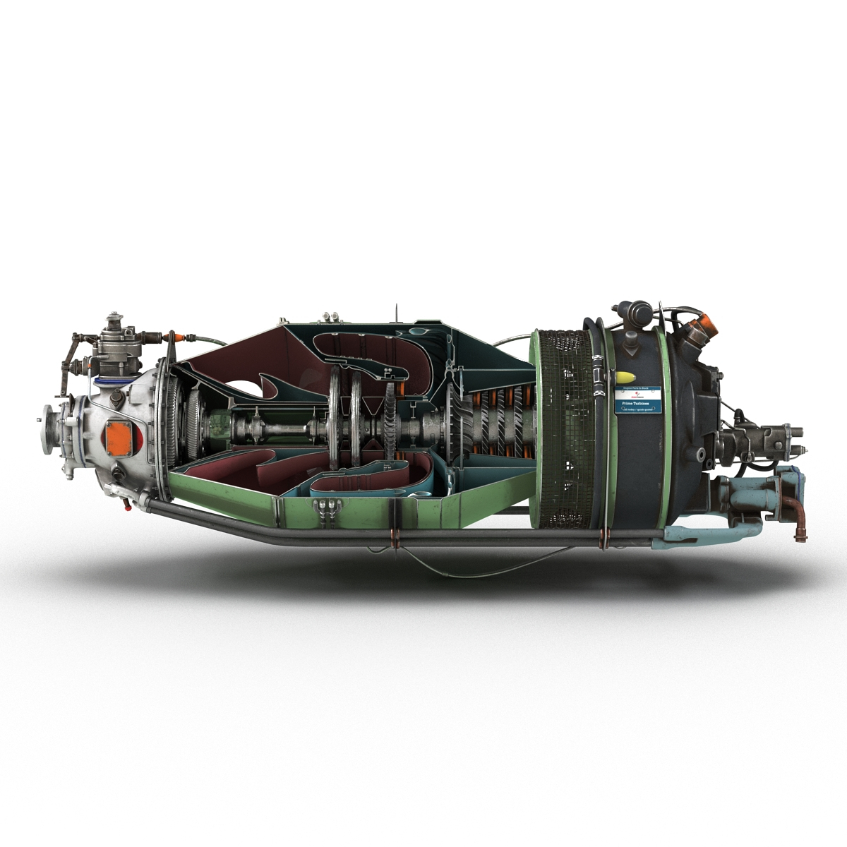 3d model turboprop aircraft engine canada