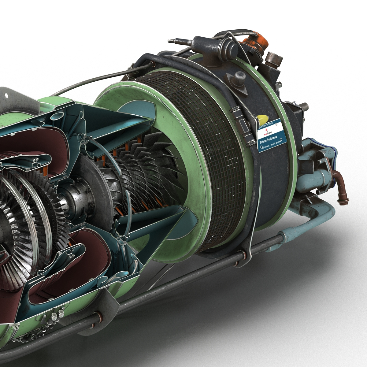 3d model turboprop aircraft engine canada