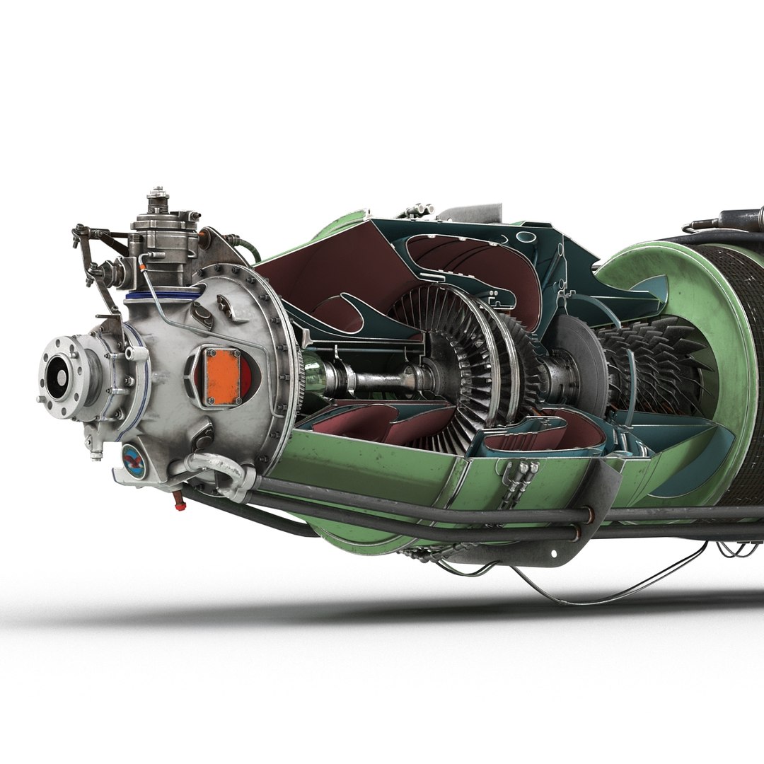 3d model turboprop aircraft engine canada