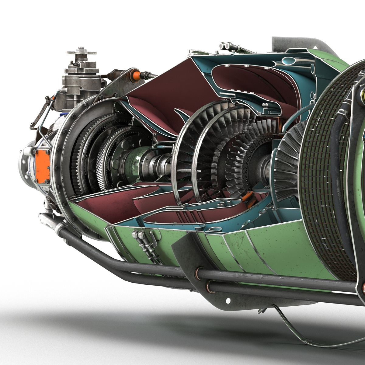 3d model turboprop aircraft engine canada