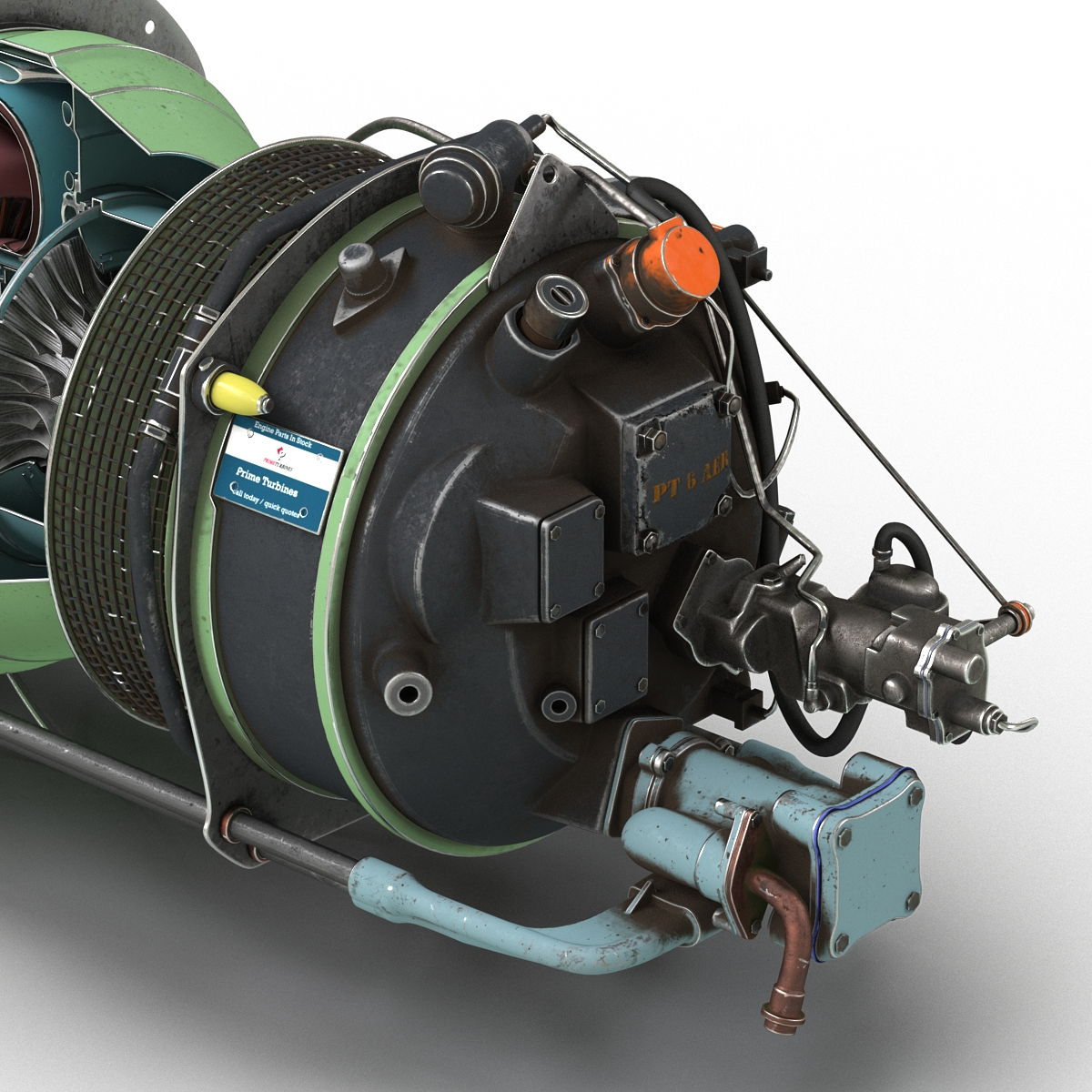 3d model turboprop aircraft engine canada