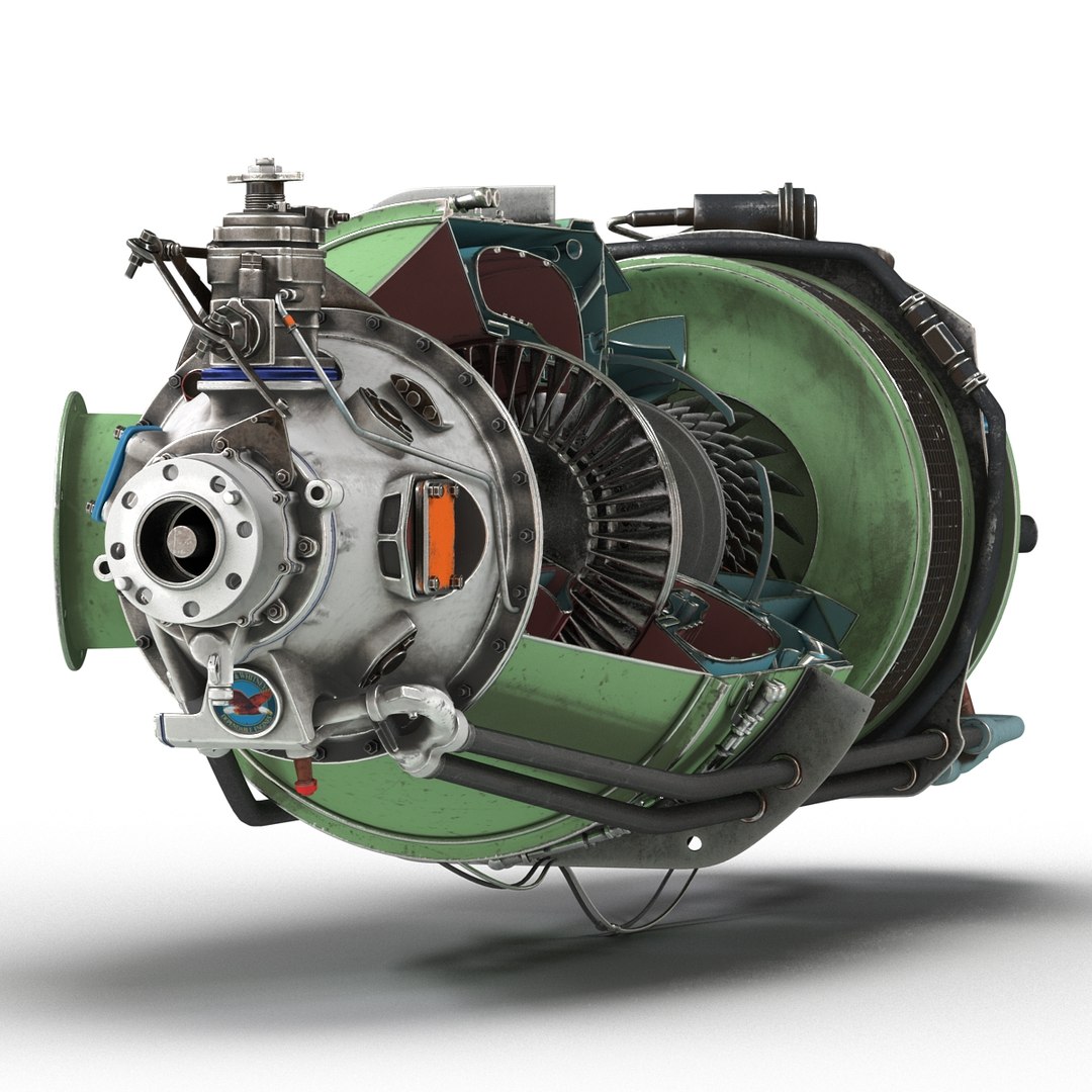 3d model turboprop aircraft engine canada