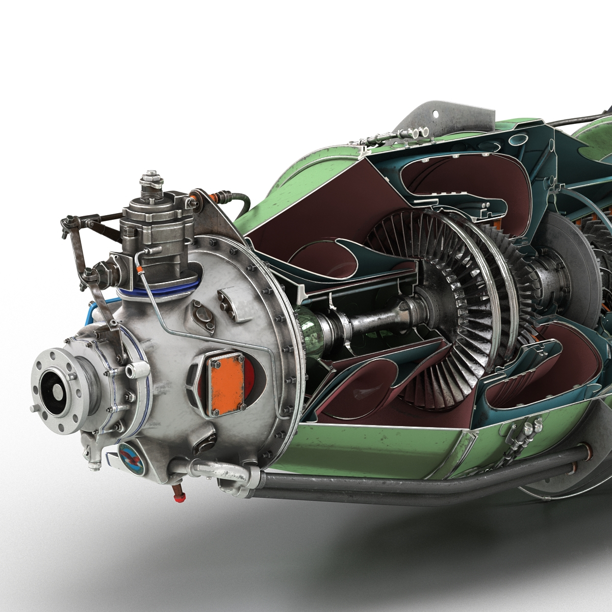 3d model turboprop aircraft engine canada