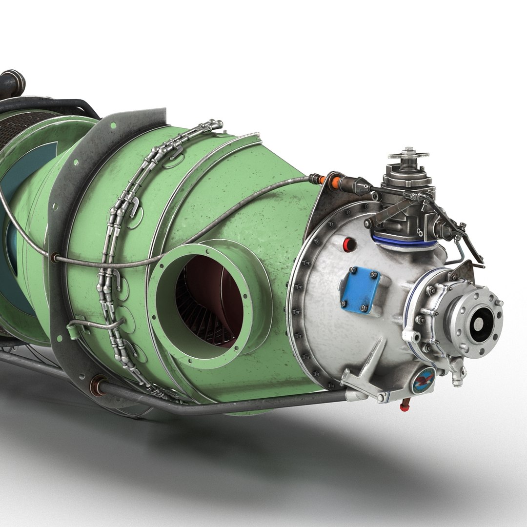 3d model turboprop aircraft engine canada