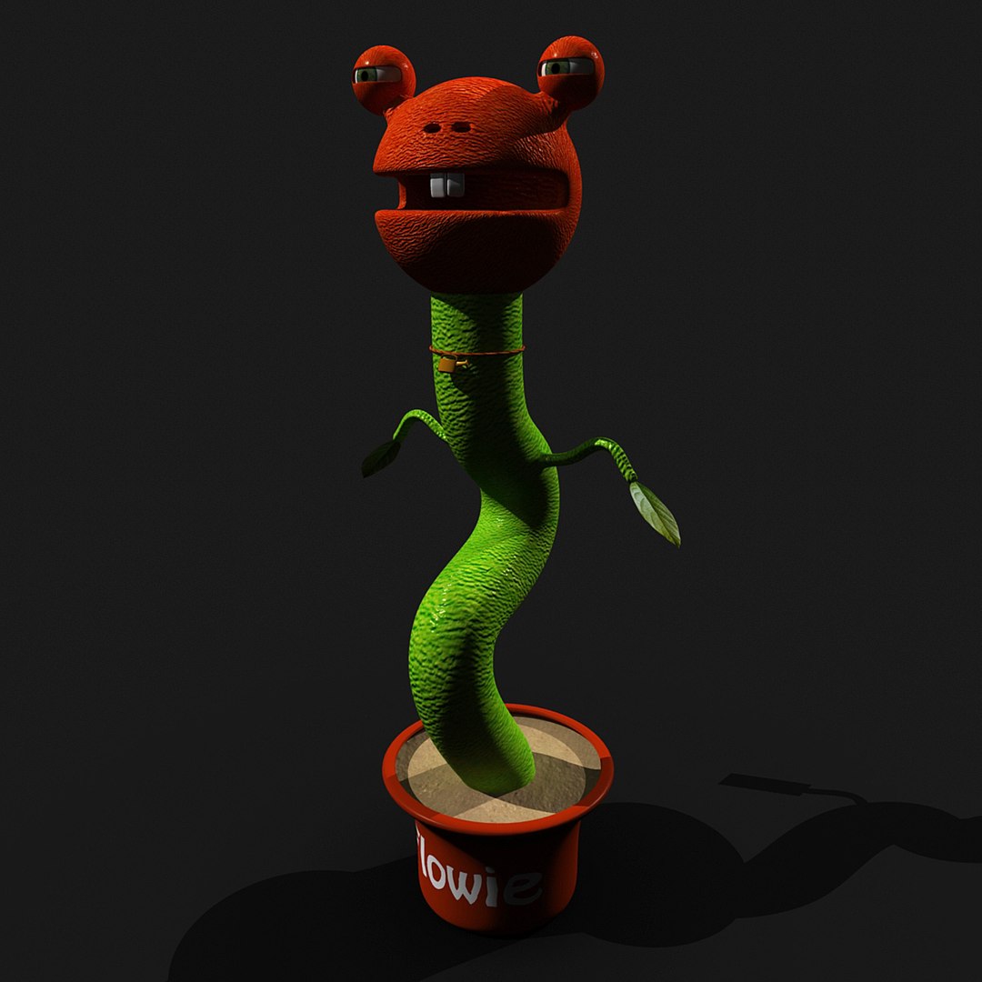 Cartoon Plant Flowie 3d Model