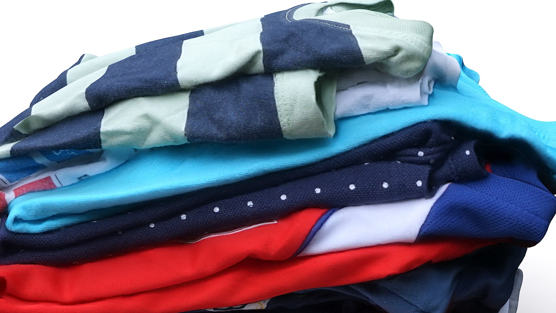 Pile Folded T-shirts 3D Model - TurboSquid 1445564