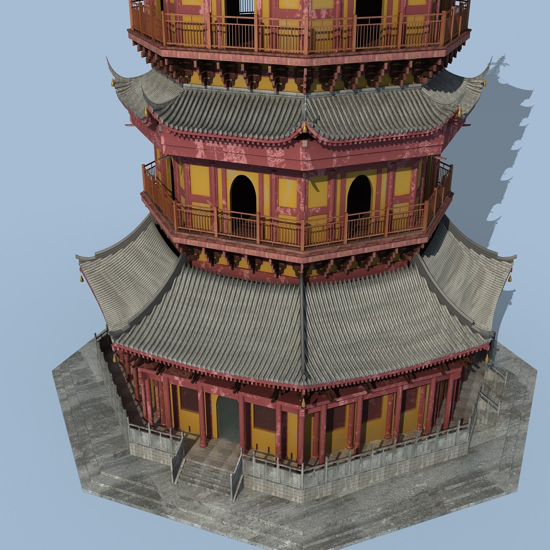 Chinese Tower 3D Model - TurboSquid 1330085