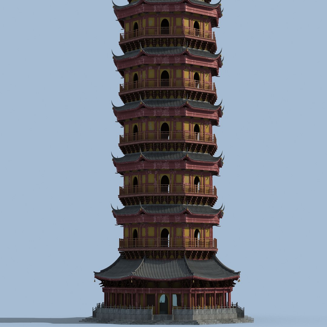Chinese Tower 3D Model - TurboSquid 1330085