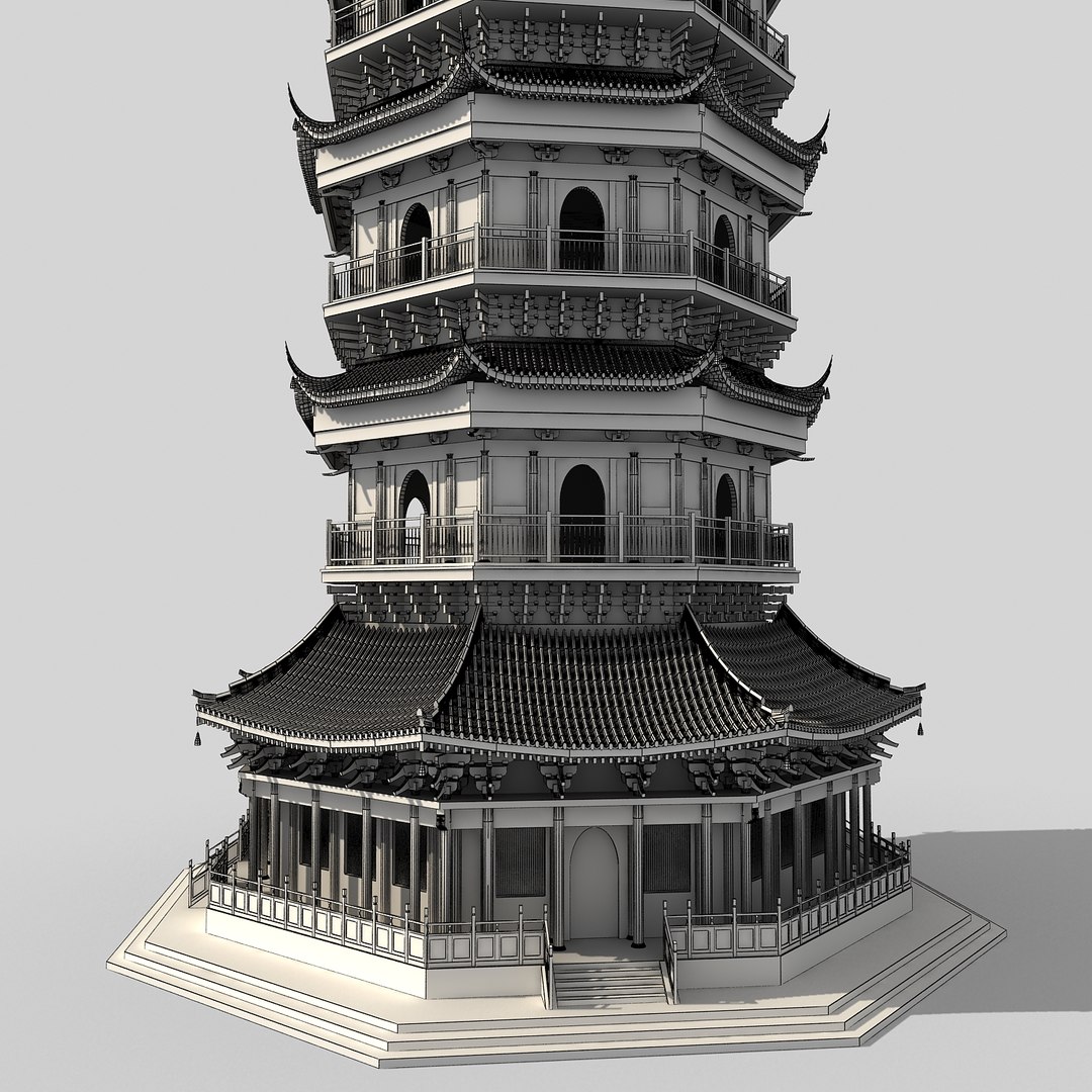 Chinese Tower 3D Model - TurboSquid 1330085