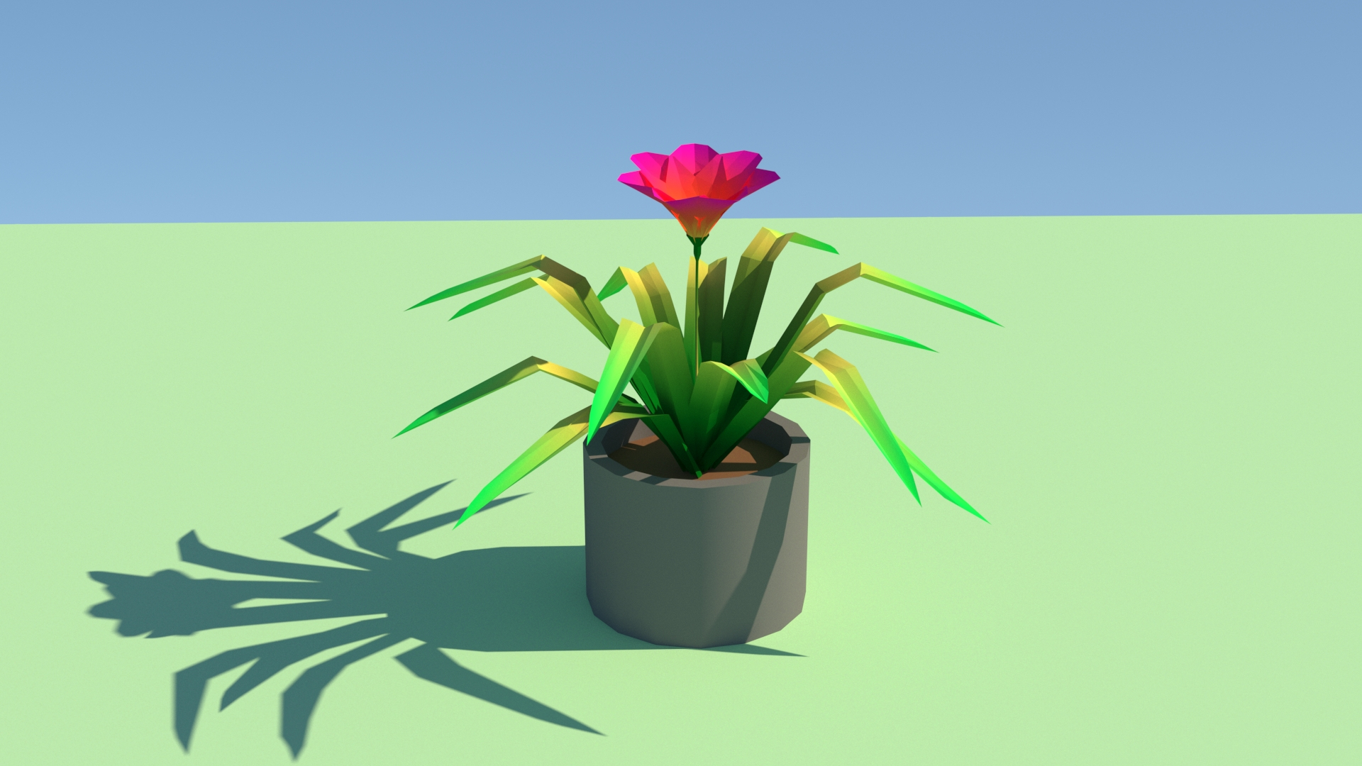 3D Low Poly Purple Flower - TurboSquid 2000420