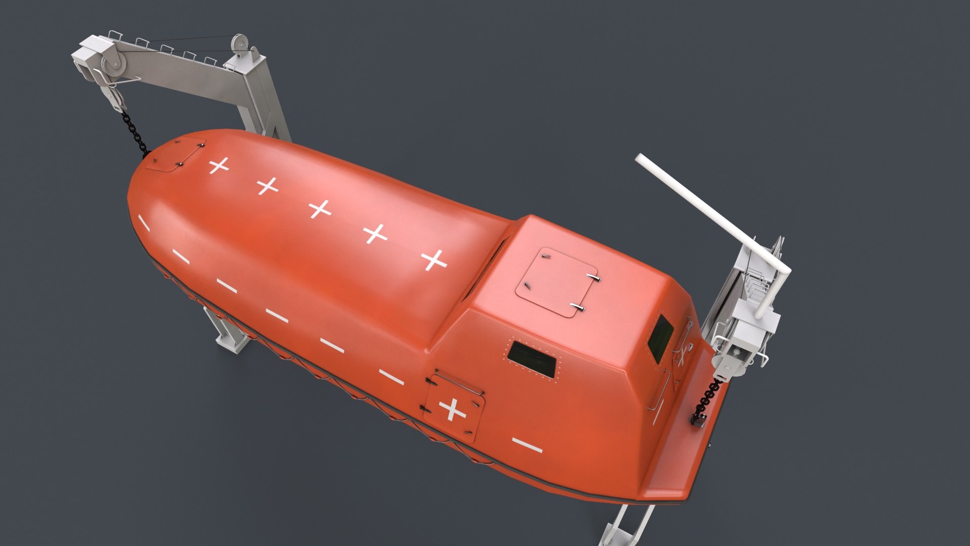 3D Davit Rescue Boat Ship Model - TurboSquid 1682550