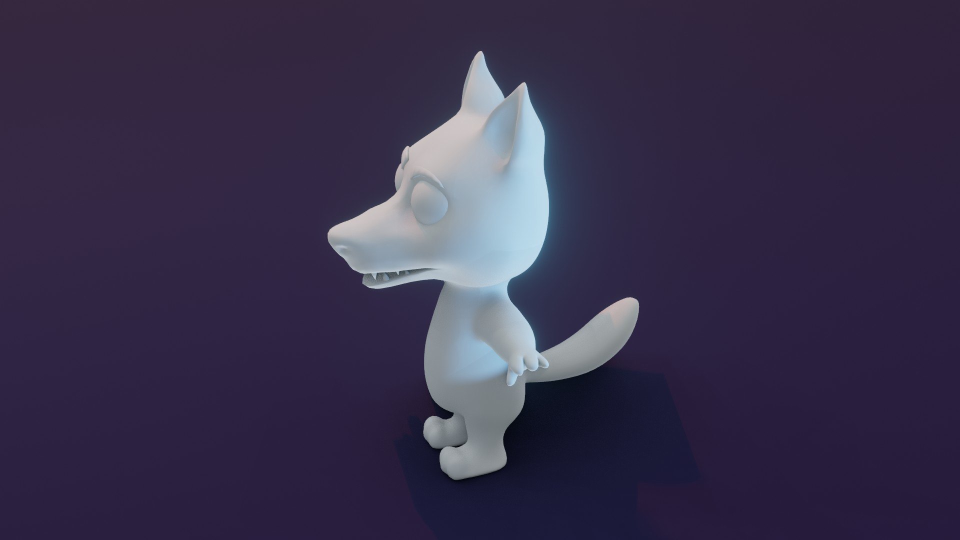 Cartoon Wolf Animated And Rigged Base Mesh 3D Model 3D Model ...