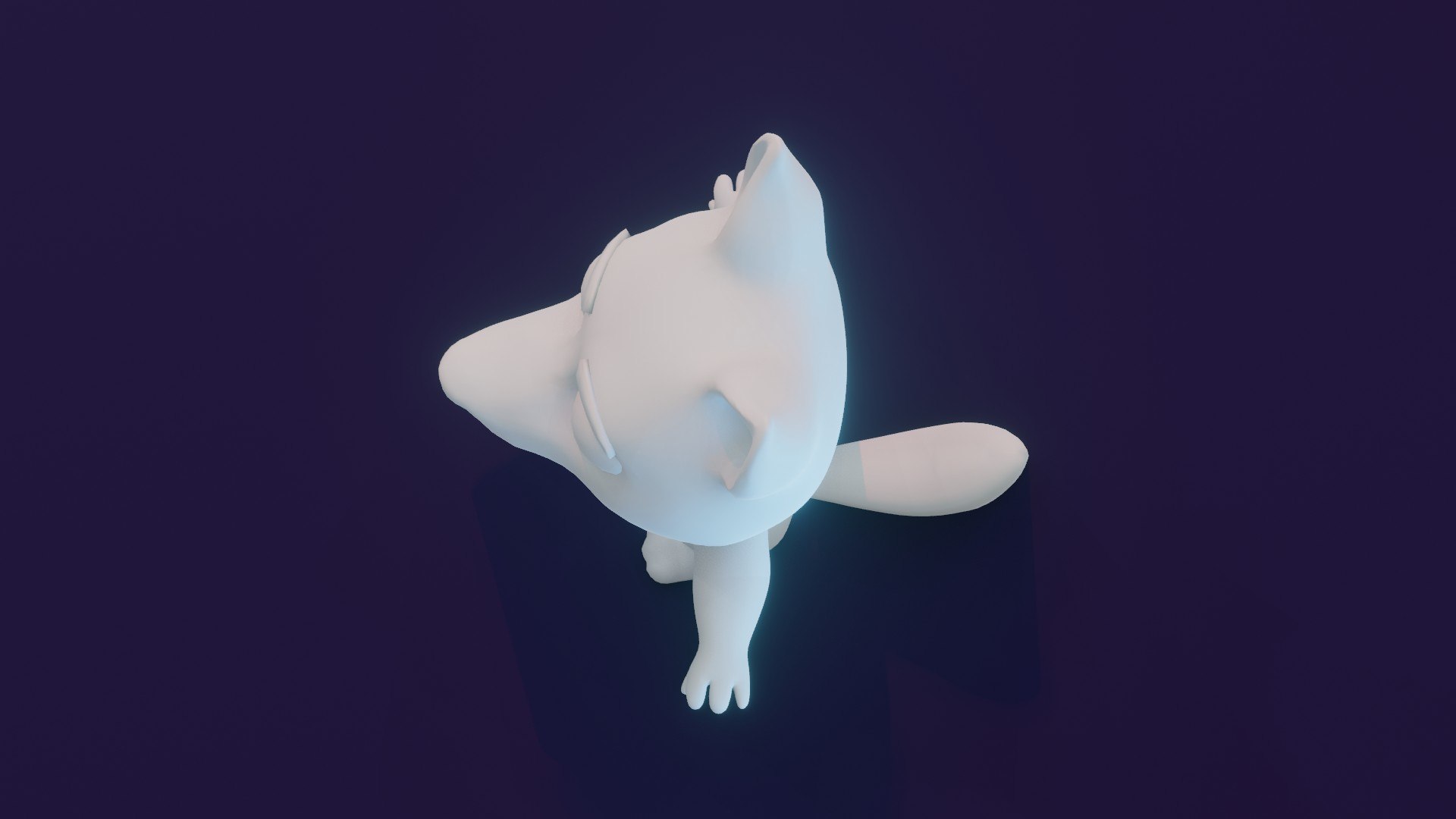 Cartoon Wolf Animated And Rigged Base Mesh 3D Model 3D Model ...