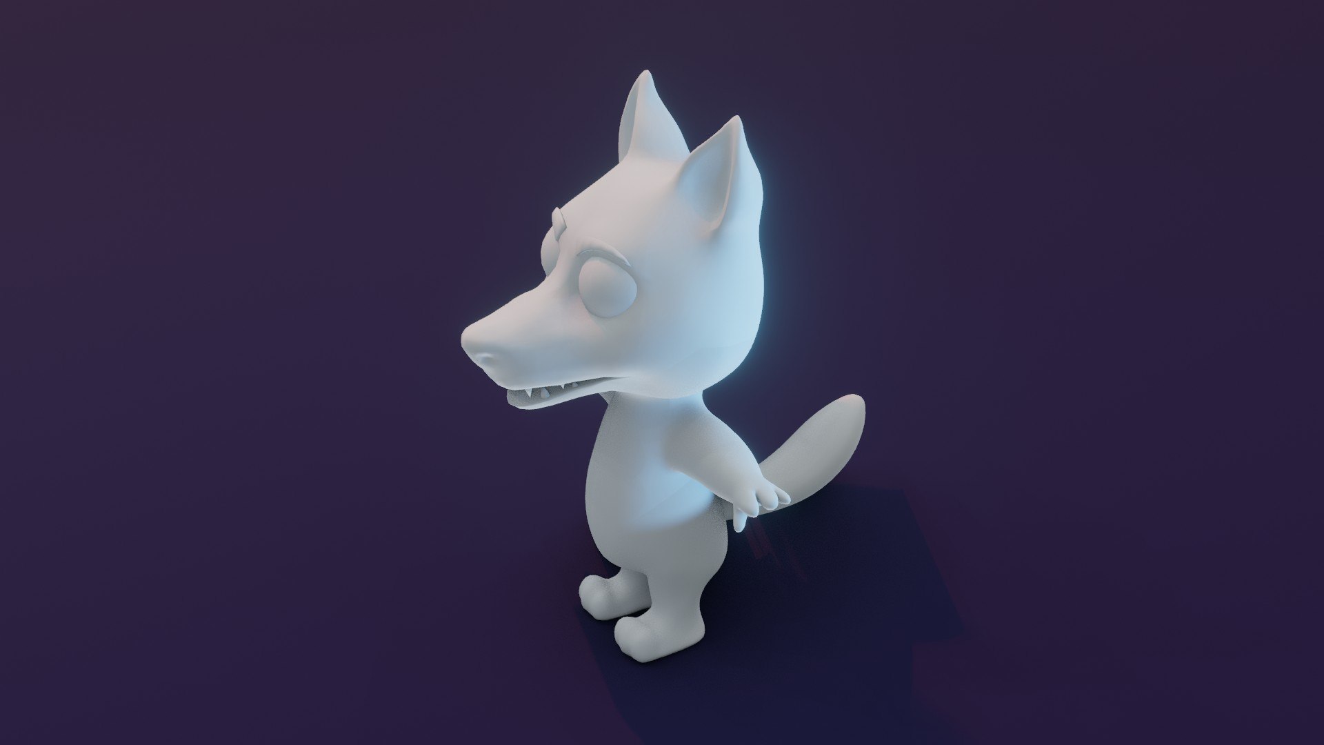 Cartoon Wolf Animated And Rigged Base Mesh 3D Model 3D Model ...
