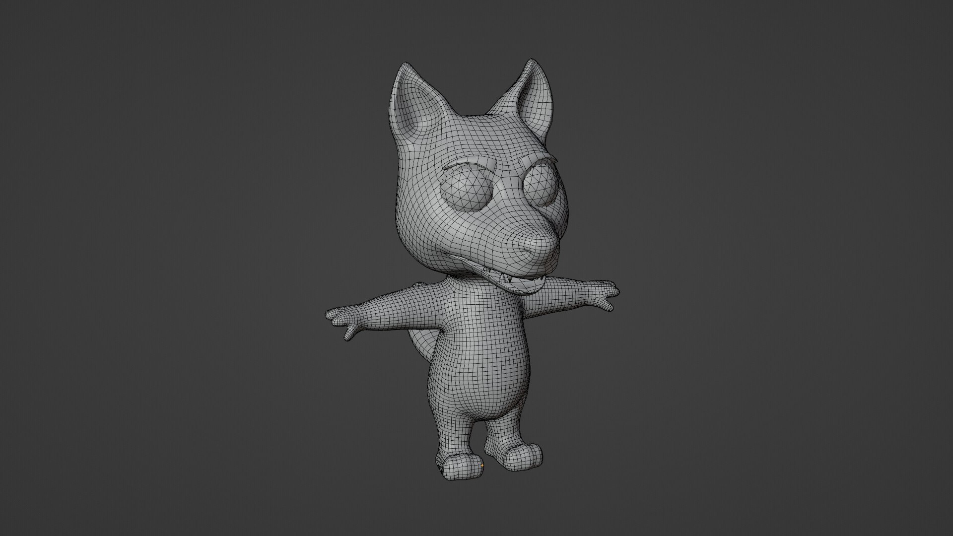Cartoon Wolf Animated And Rigged Base Mesh 3D Model 3D Model ...