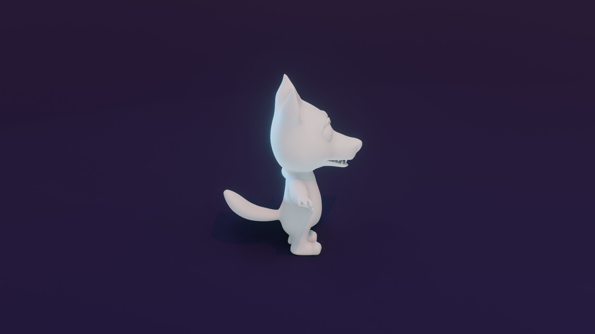 Cartoon Wolf Animated And Rigged Base Mesh 3D Model 3D Model ...