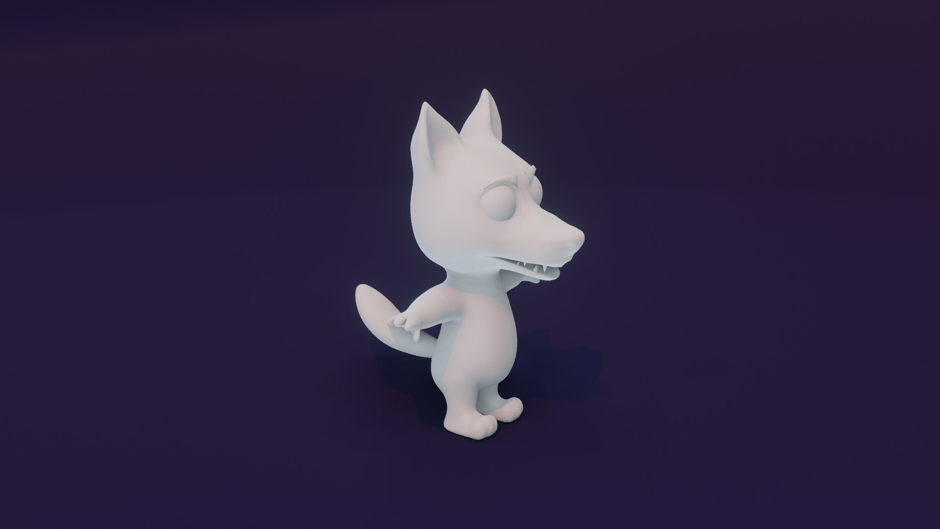 Cartoon Wolf Animated And Rigged Base Mesh 3D Model 3D Model ...