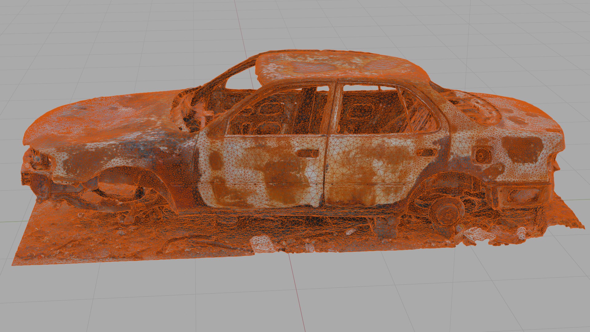 3D Model Old Rusted Cars - TurboSquid 2208188