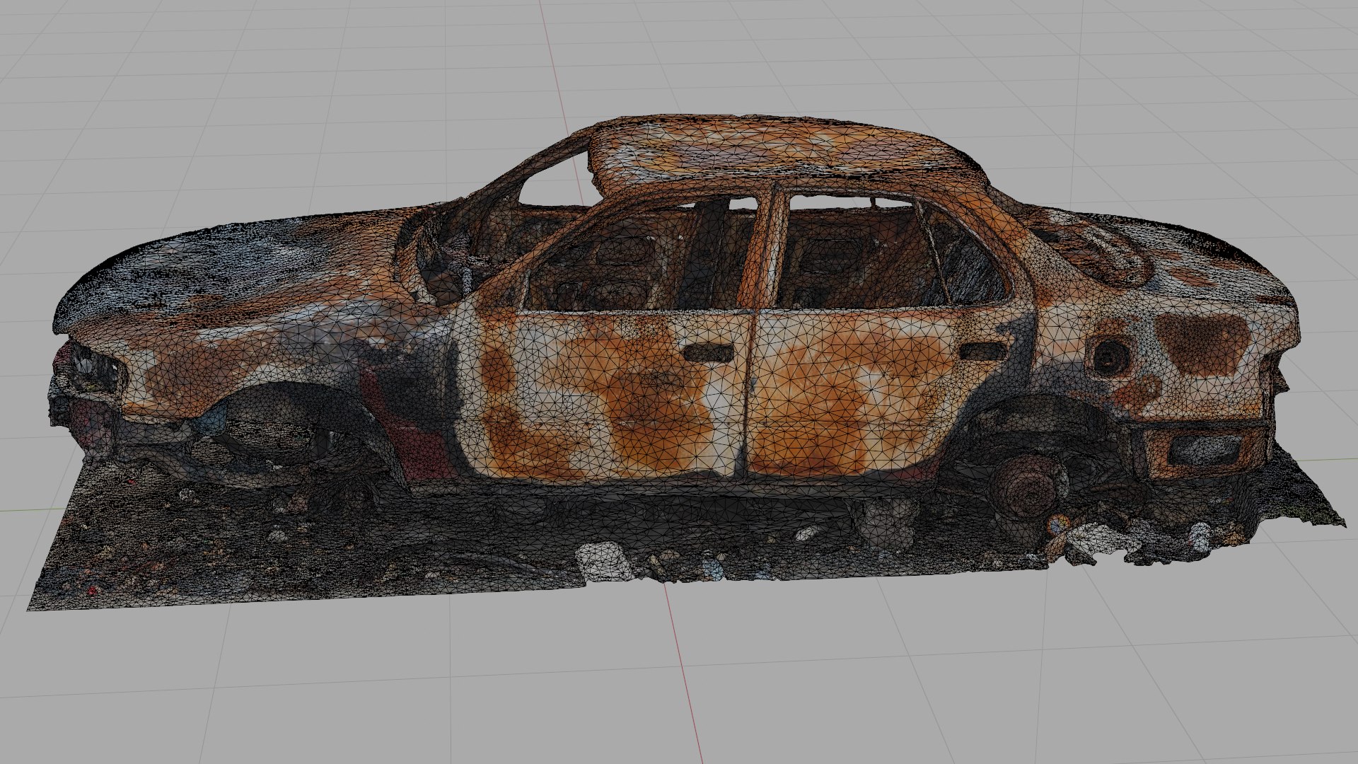 3D Model Old Rusted Cars - TurboSquid 2208188