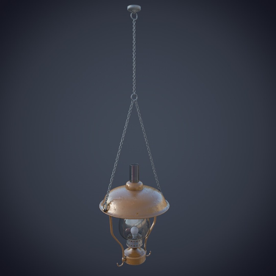 3d lamp chain hanging model