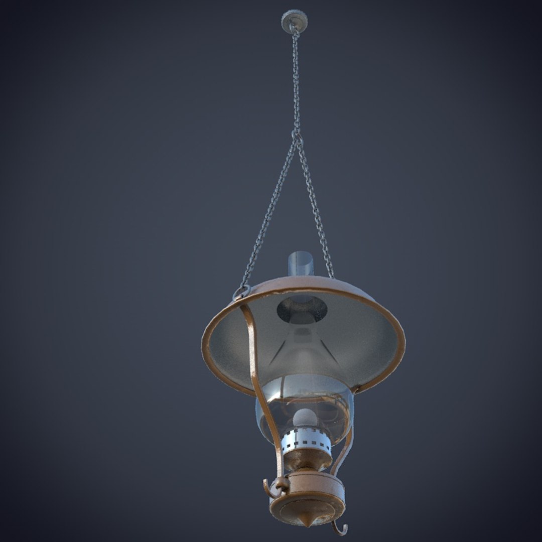 3d lamp chain hanging model