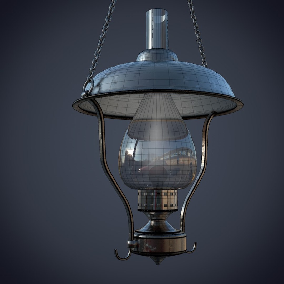 3d lamp chain hanging model