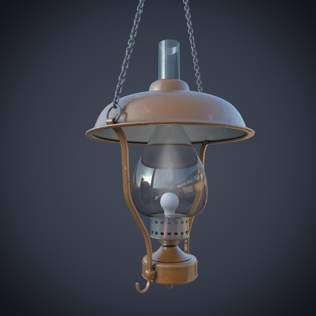 3d lamp chain hanging model