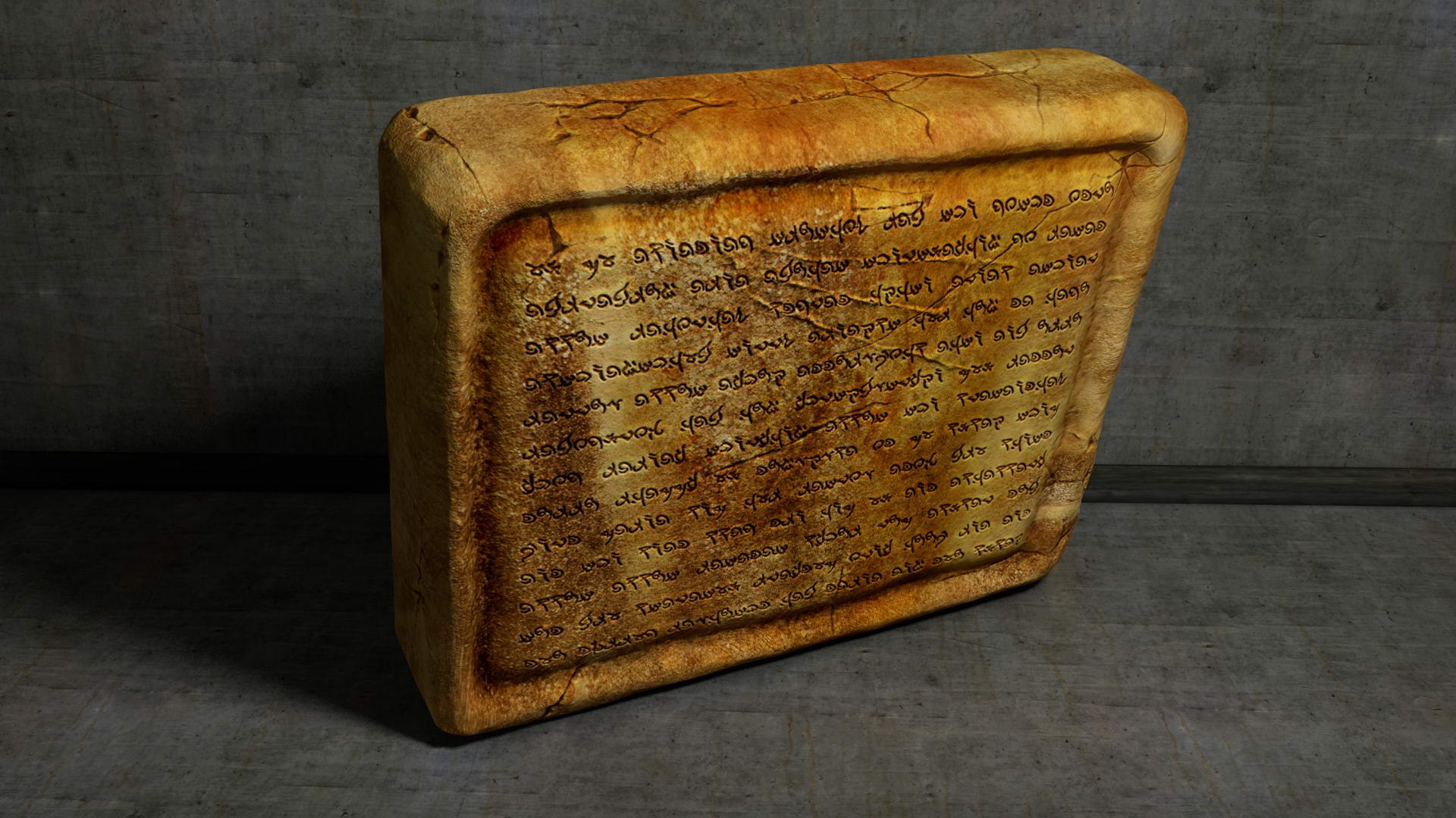 Stone Plate Runes 3D - TurboSquid 1212714