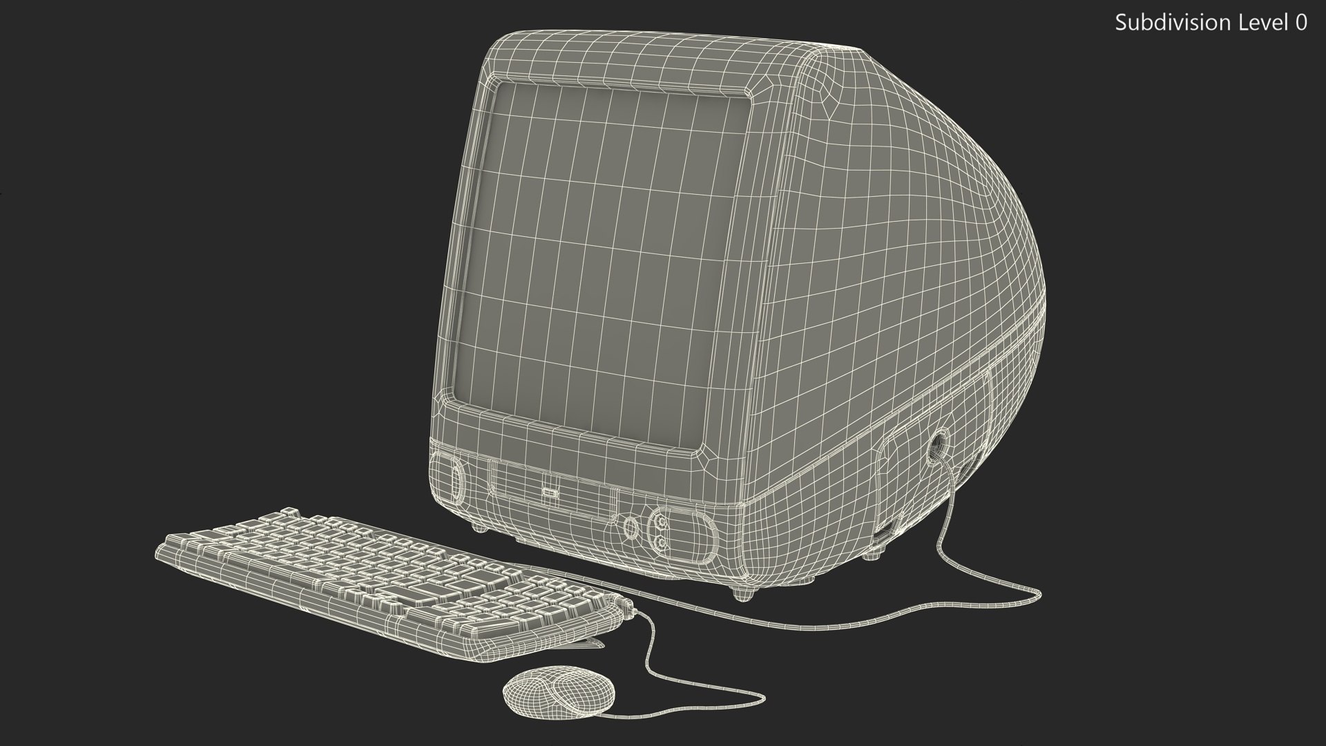 3D Retro Orange Desktop Computer With Stickers - TurboSquid 2383035