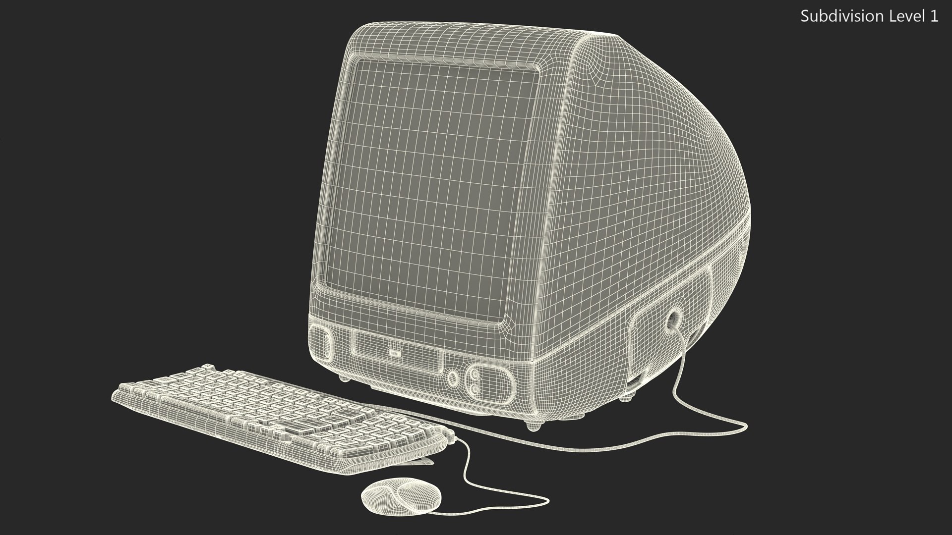 3D Retro Orange Desktop Computer With Stickers - TurboSquid 2383035