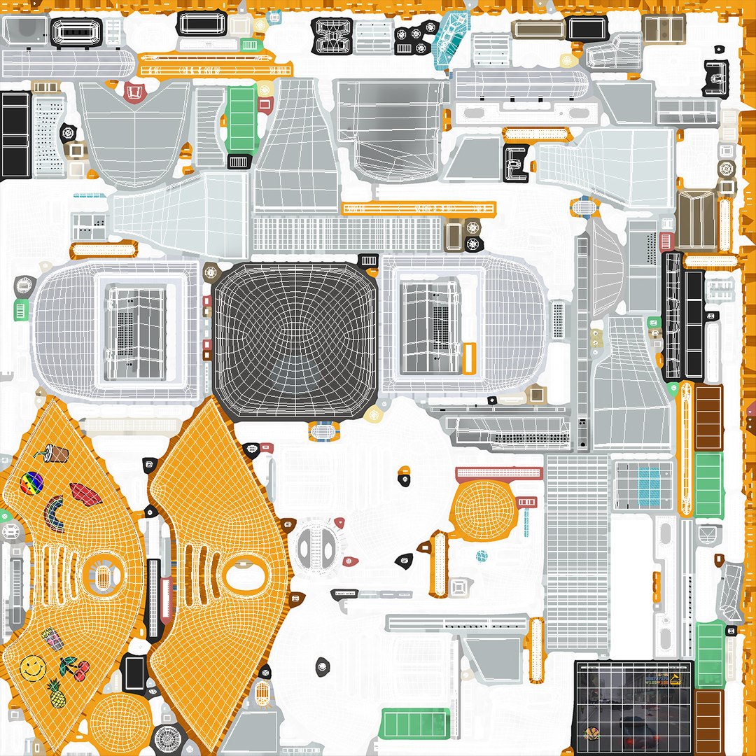 3D Retro Orange Desktop Computer With Stickers - TurboSquid 2383035