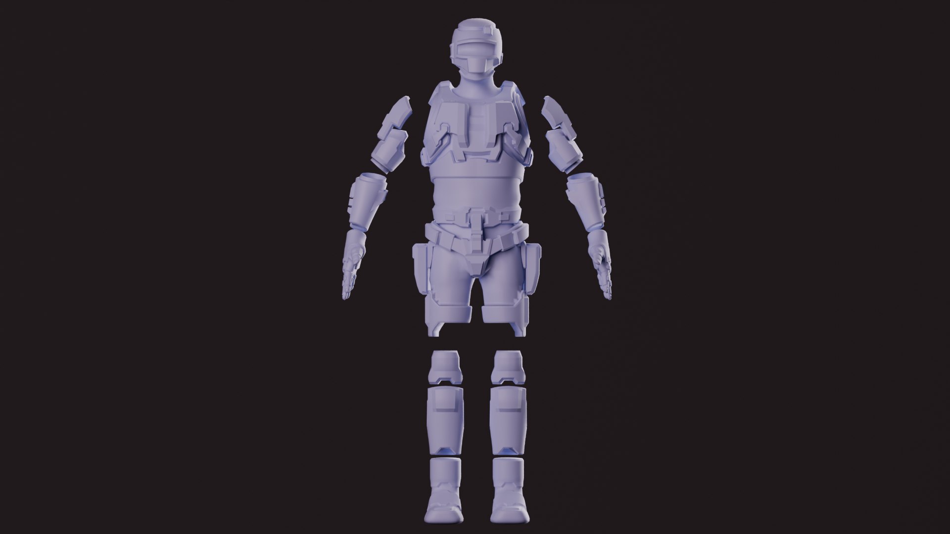 3D Futuristic Combat Exo-Suit Tactical Armor Concept Design ...