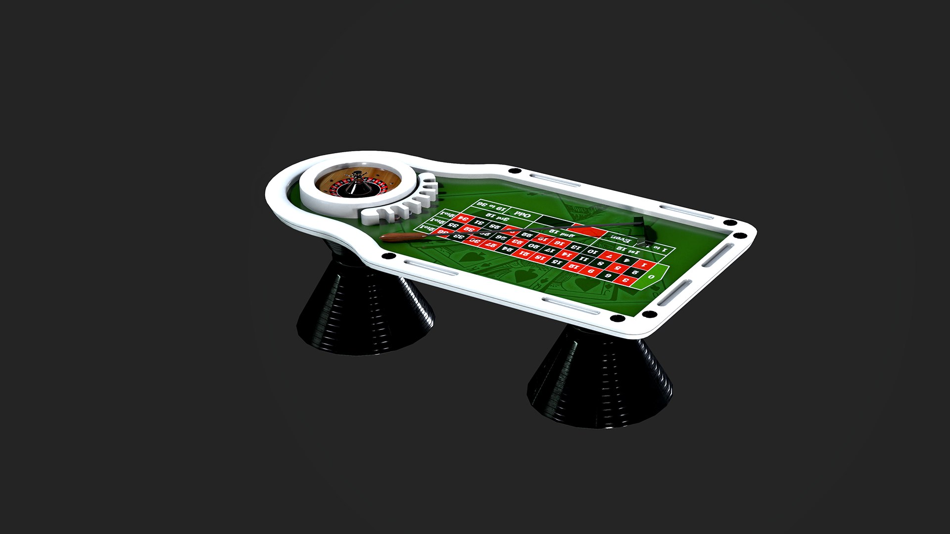 3D Roulette Table model - TurboSquid 1810507