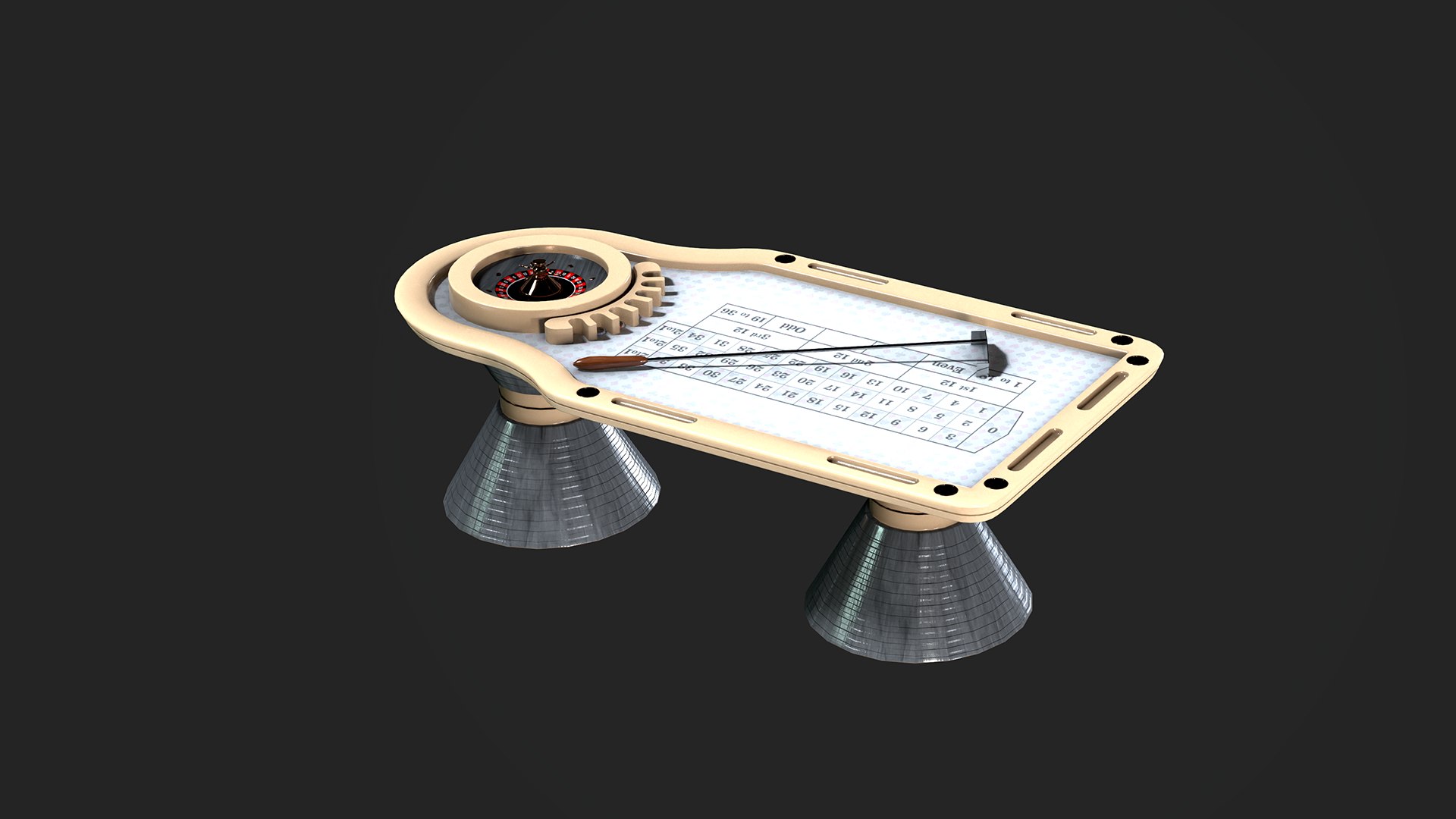 3D Roulette Table model - TurboSquid 1810507