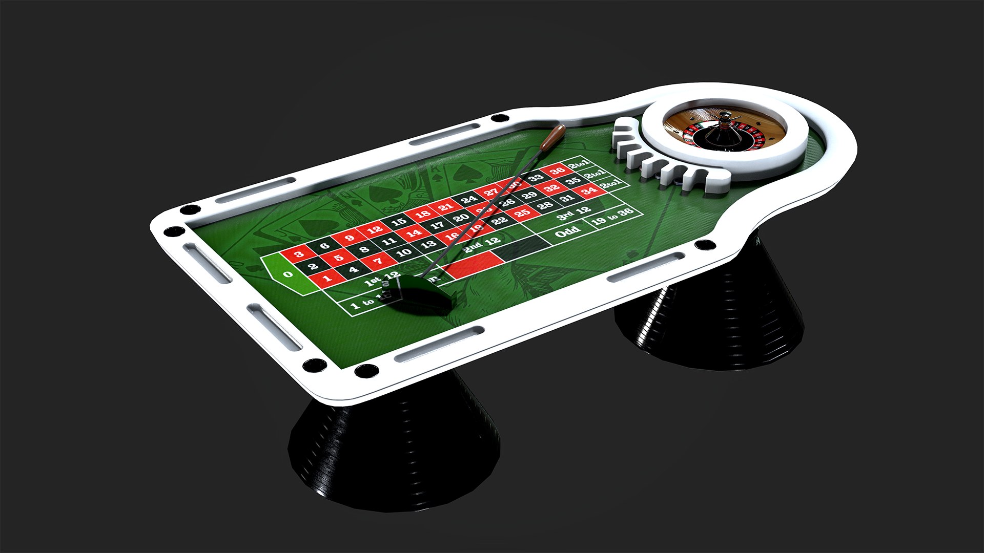 3D Roulette Table model - TurboSquid 1810507