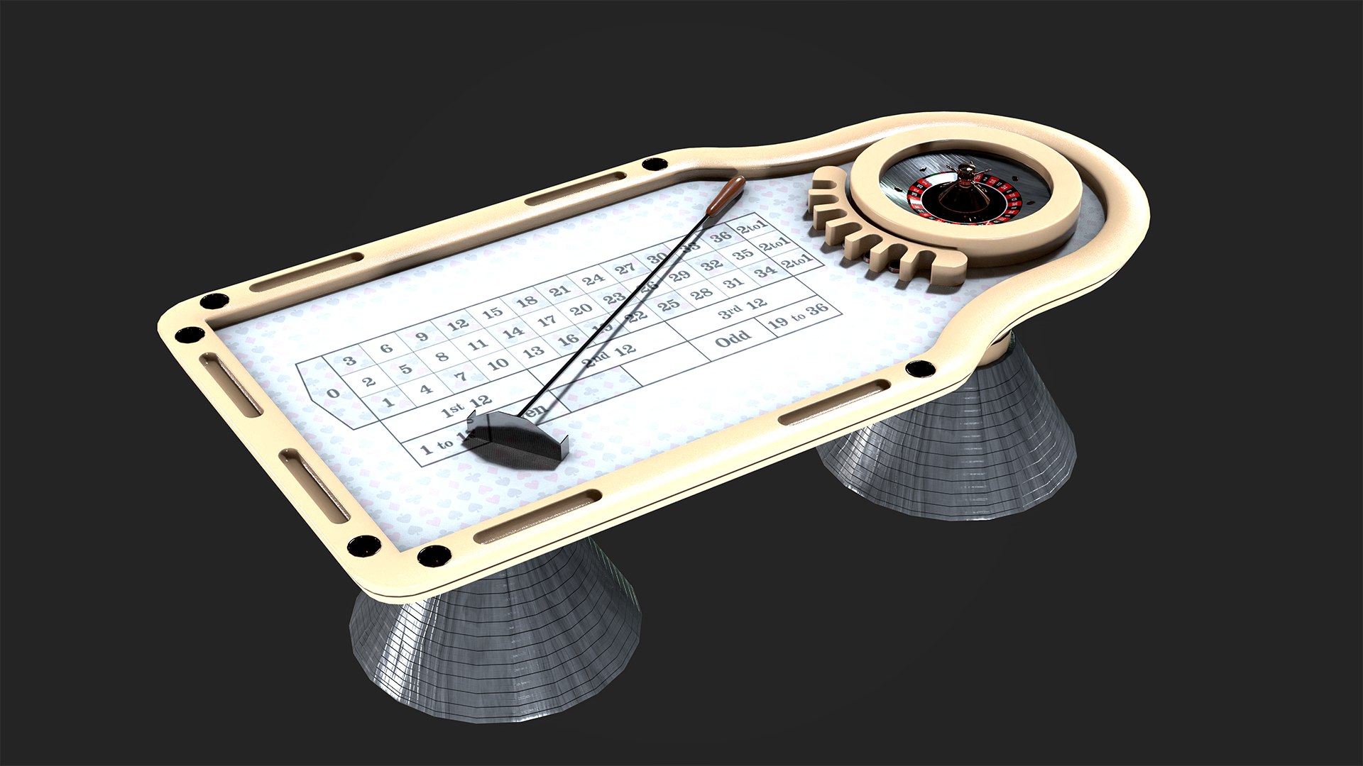 3D Roulette Table model - TurboSquid 1810507